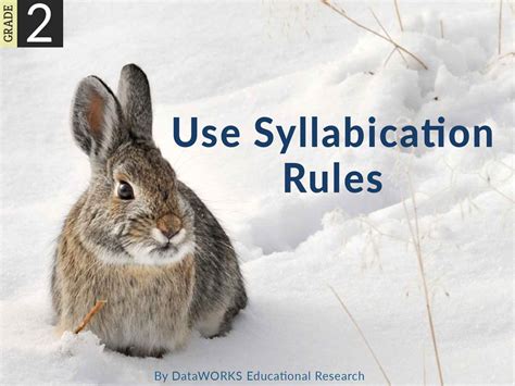 Use Syllabication Rules Lesson Plans