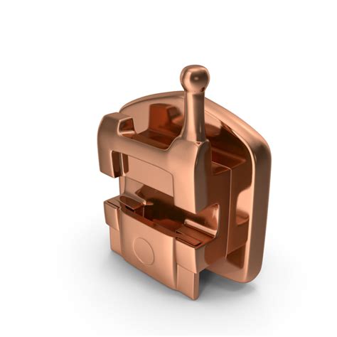 Copper Self Ligating Dental Braces Bracket 3d Object 2299319427