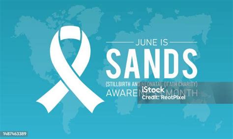 Sands 인식의 달은 매년 6월입니다 6월은 Sands 인식의 달입니다 배너 인사말 카드 배경이 있는 포스터를 위한 벡터 템플릿입니다 벡터 그림입니다 기민에 대한 스톡