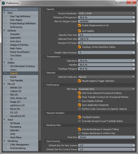 Display Preferences