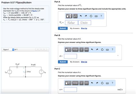 Solved Part A Problem 9 57 PSpice Multisinm Find The Chegg Com