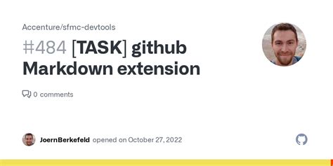 Task Github Markdown Extension · Issue 484 · Accenturesfmc Devtools