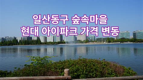 일산동구 숲속마을 아파트 현대아이파크 가격 변동 Youtube