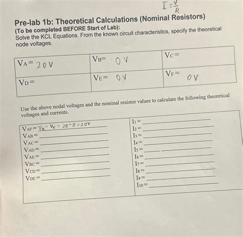 Ivrnpre Lab 1b Theoretical Calculations