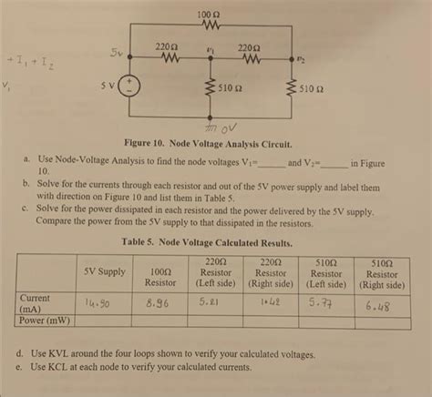 Solved Figure 10 Node Voltage Analysis Circuit A Use