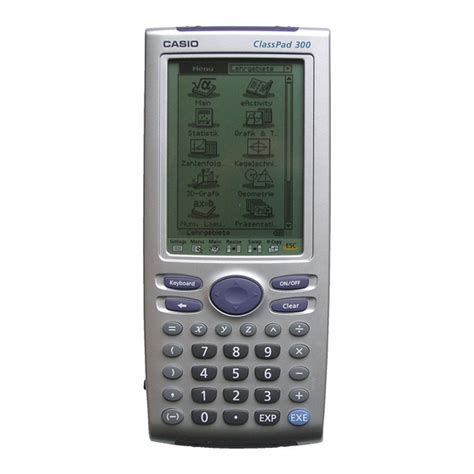 Casio Classpad 300 Calculator User Manual Manualslib
