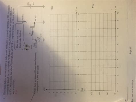 Solved The Circuit Below As Controlled By A Pulse Width Chegg Com