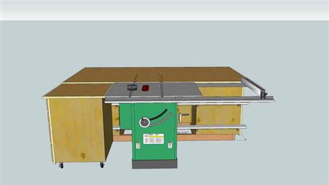 Tablesaw Outfeed Table Sketchup Free Woodworking