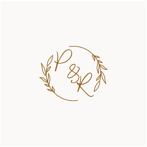 Pr Wedding Initials Logo Design 15162011 Vector Art At Vecteezy