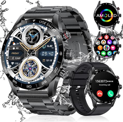 Lige Montre Connectée Homme Avec Appel Bluetooth Assistant Vocal 1 39 Montre Connectée Sport