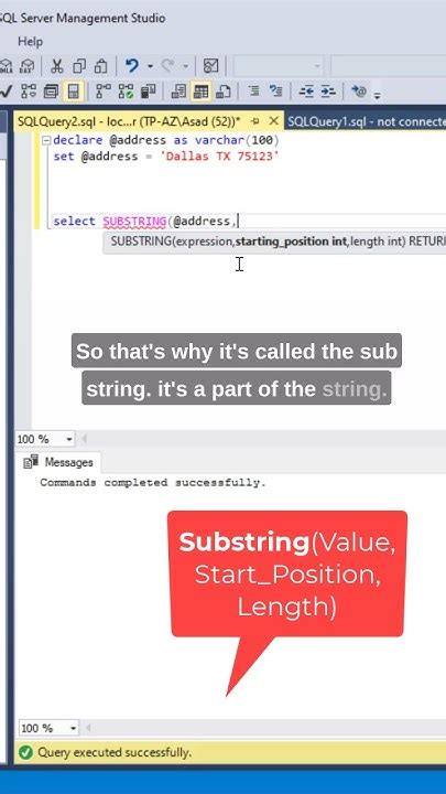 Sql Exploring The Substring Function In Sql Datascience Coding Programming Youtube