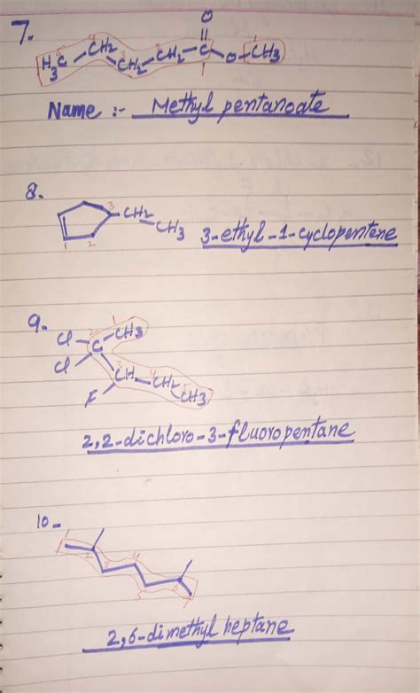 Solved Name Questions And Write Structural Formula For The Following Course Hero