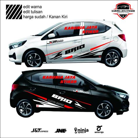 Jual Stiker Mobil Honda Brio Sticker List Bodi Amping Honda Brio