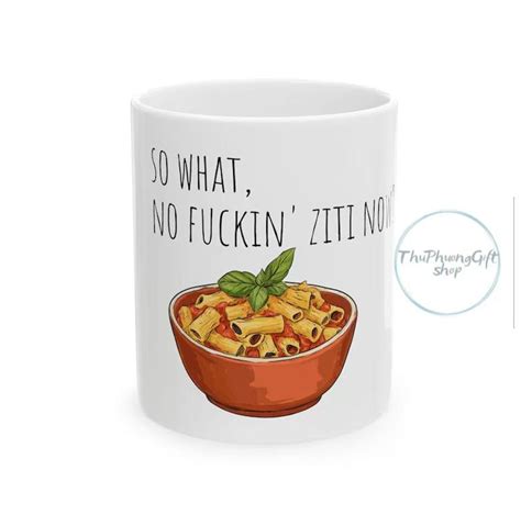 Sopranos No Ziti Ceramic Mug Tv Show Coffee Cup Gangster Mafia Tea Mug Funny Quote Drinkware