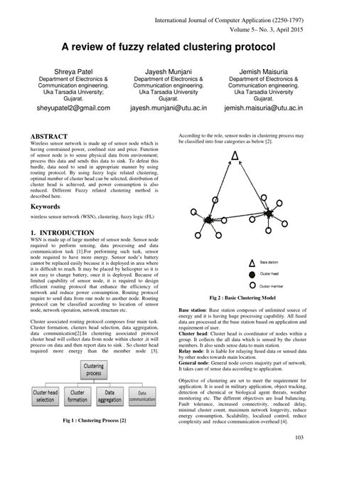 Pdf A Review Of Fuzzy Related Clustering Protocol