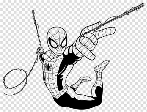 Spiderman Black And White Clipart