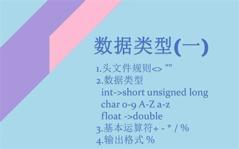 C语言数据类型 一 哔哩哔哩 bilibili