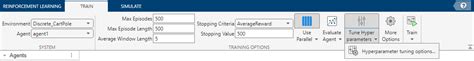 Tune Hyperparameters Using Reinforcement Learning Designer Matlab