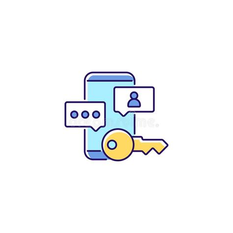 Social Media Password Rgb Color Icon Stock Vector Illustration Of