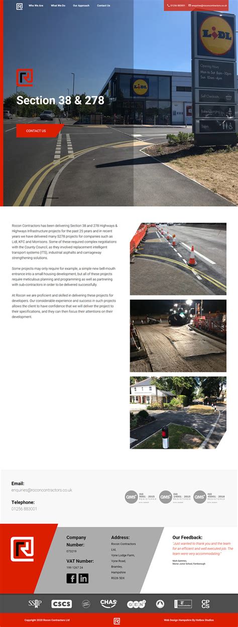 Rocon Contractors Wordpress Website Design