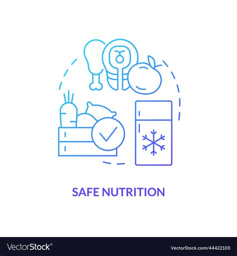 Safe Nutrition Blue Gradient Concept Icon Vector Image