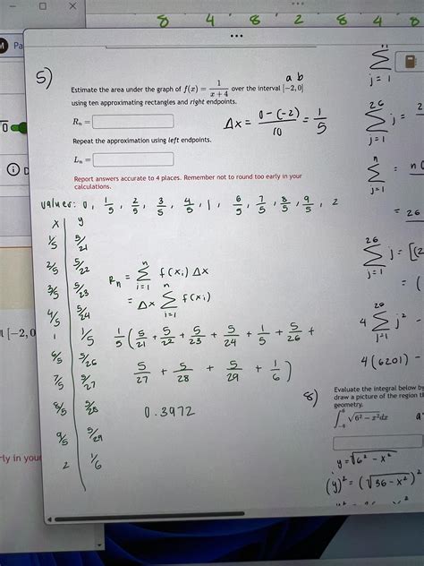 Calculus One Approximating Areas Rhomeworkhelp