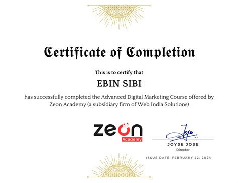 Ebin Sibi On Linkedin Completed Digital Marketing