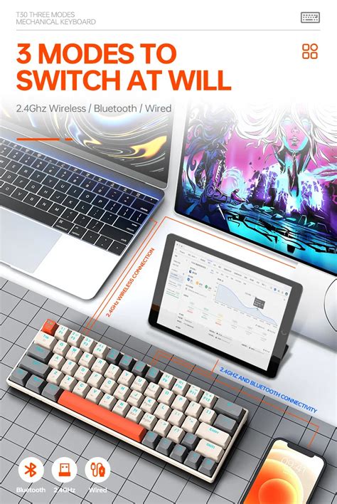 Mini Rgb 60 Wire Ergonomicmechan Computer Switch Switches Usb Custom Backlit Wireless