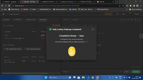 100daysofcodechallenge Gfg Potd Leetcode Dailycoding Dailychallenge Dsa Problemsolving