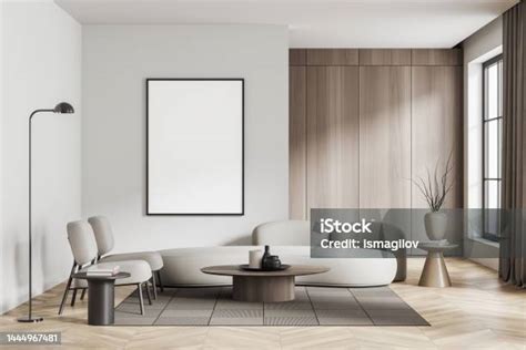 소파와 의자가 있는 흰색 게스트 인테리어 파노라마 창문 모형 프레임 0명에 대한 스톡 사진 및 기타 이미지 0명 3차원 형태 건축 Istock