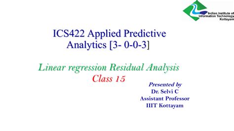 Linear Regression Residual Analysis Presentation