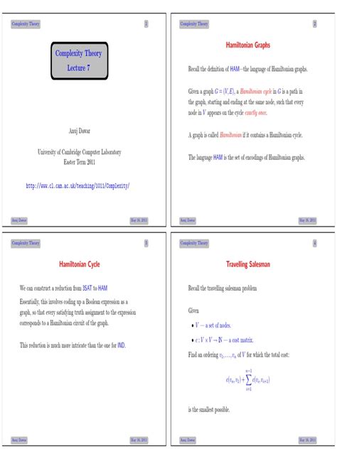 complexity theory hamiltonian graphs pdf computational complexity