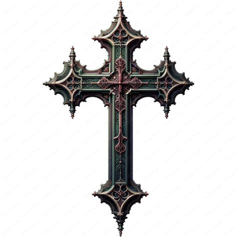 Intricate Gothic Cross Clipart Medieval Art Designs Digital Download