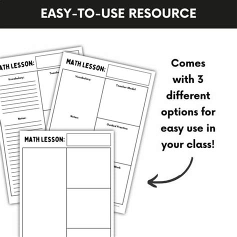 Freebie Daily Math Notes Template Interactive Math Journal Template Grades 3 5