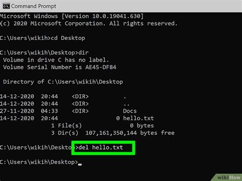 come creare e cancellare file e directory utilizzando il prompt dei