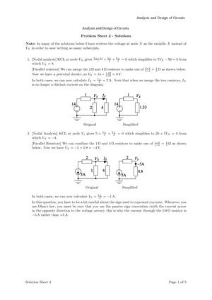 Class Questions Analysis Design Circuit Analysis And Design Of