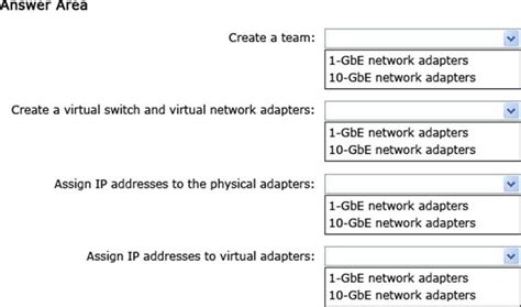 On Which Network Adapter Should You Recommend Performing Each Configuration Exam4training