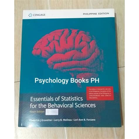 Essentials Of Statistics For Behavioral Sciences 9th Ed Gravetter Lazada Ph