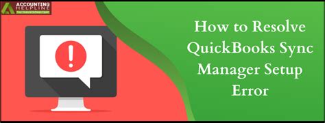 Resolve Quickbooks Sync Manager Not Working Error