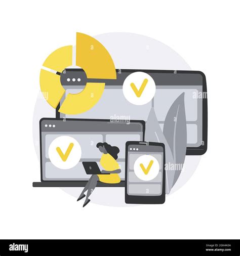 Cross Device Tracking Abstract Concept Vector Illustration Stock Vector