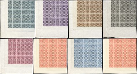 Hyderabad Proof India 1905 08 Set Of 8 Blocks Of 30 On Unwmked Whatman Paper Asia India