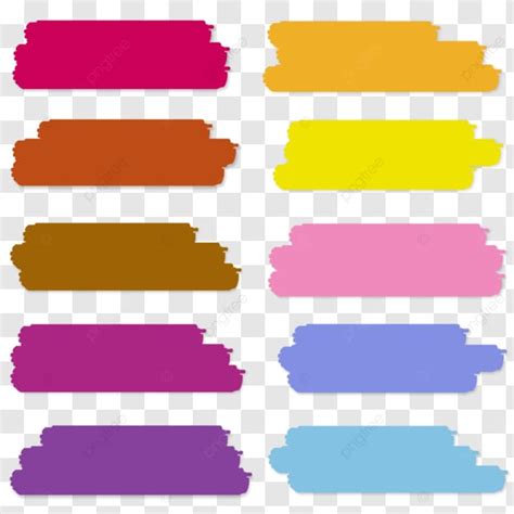 다채로운 브러시 텍스트 상자 세트 텍스트 상자 텍스트 상자 세트 다채로운 텍스트 상자 Png 일러스트 및 Psd 이미지 무료 다운로드 Pngtree