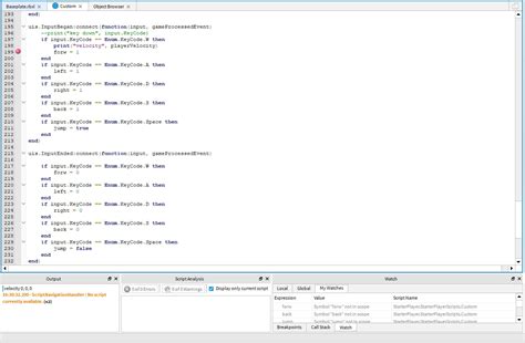 custom user input values in a localscript mysteriously turn to nil at run time details in