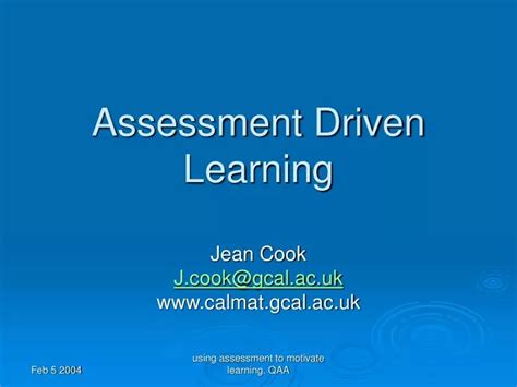 Ppt Assessment Driven Learning Powerpoint Presentation Free Download