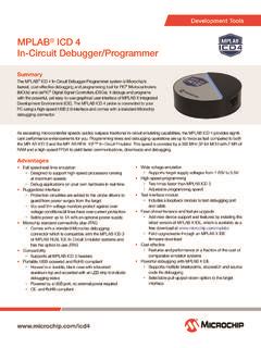 MPLAB ICD 4 In Circuit Debugger Programmer Mplab Icd 4 In Circuit Debugger Programmer Pdf