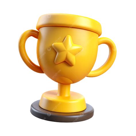 3d 만화 스타일 일러스트레이션에서 성취 또는 우수성을 나타내는 별이 있는 노란색 트로피 트로피 노란색 별 Png 일러스트 및 이미지 에 대한 무료 다운로드 Pngtree