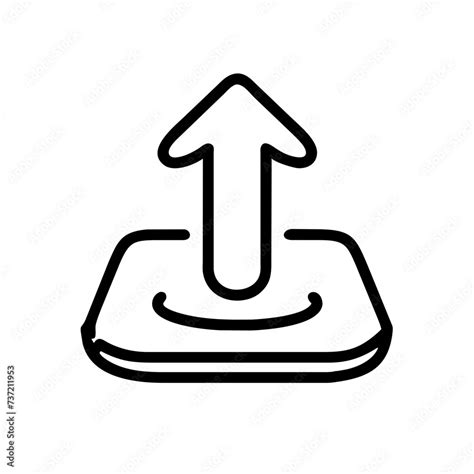 Modern Arrow Upload Icon And Button Representing The Action Of
