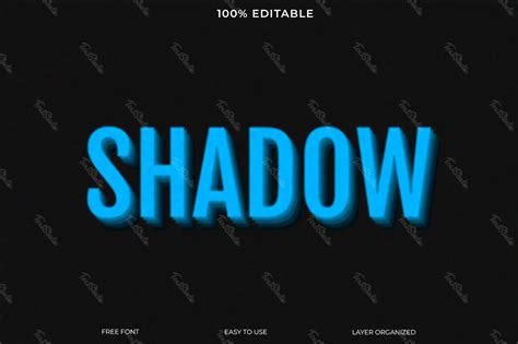 Shadow 3d Font Style Text Effect Photoshop Premium Psd File