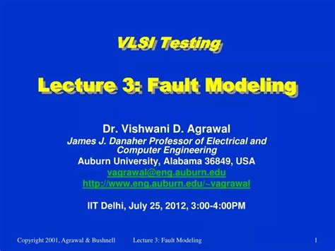Ppt Vlsi Testing Lecture 3 Fault Modeling Powerpoint Presentation Free Download Id9490901