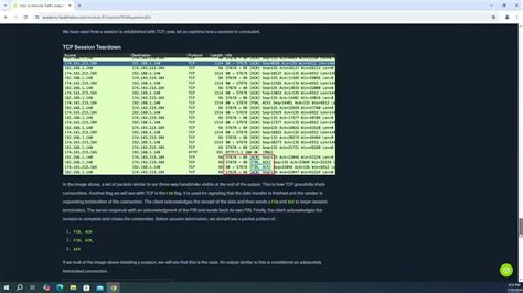 Htb Academy Intro To Network Traffic Analysis Networking Primer Layers 1 4 Youtube